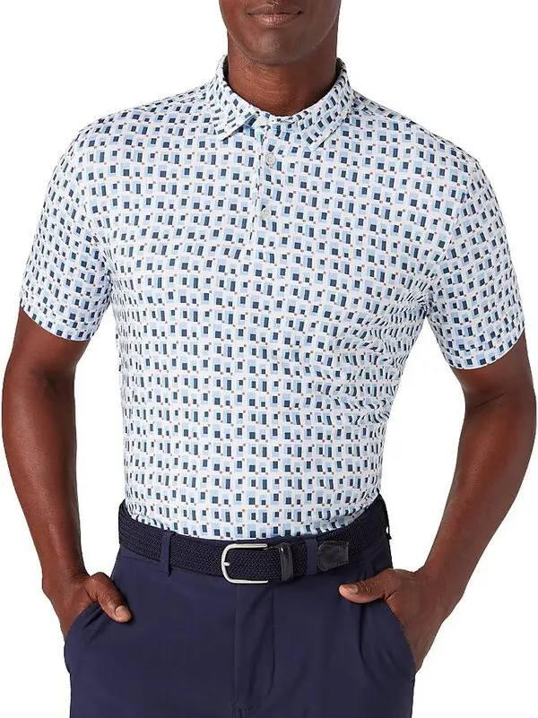 Mizzen+main Versa Short Sleeve Polo - Patriot Print