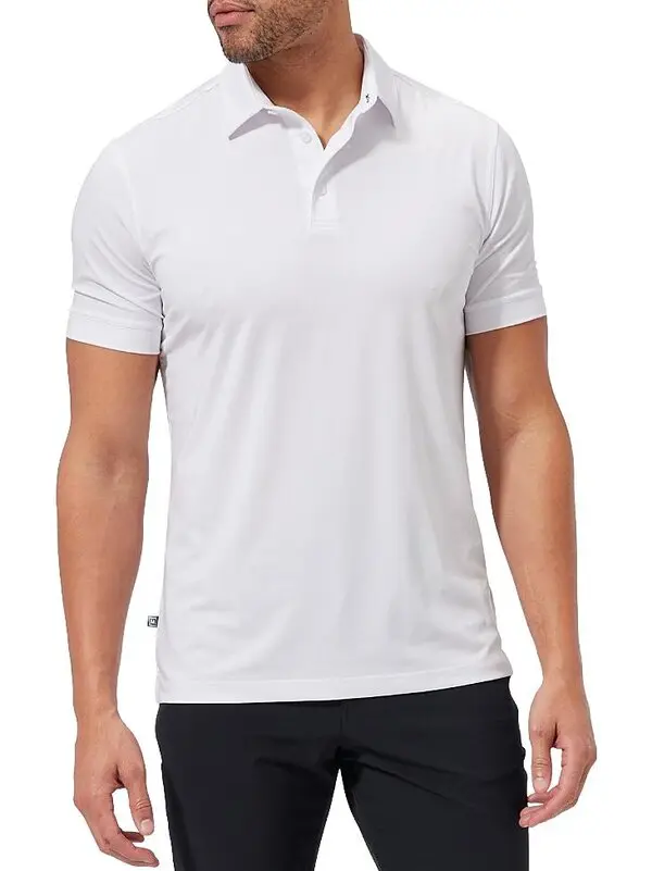 Mizzen+main Versa Short Sleeve Polo - White Solid