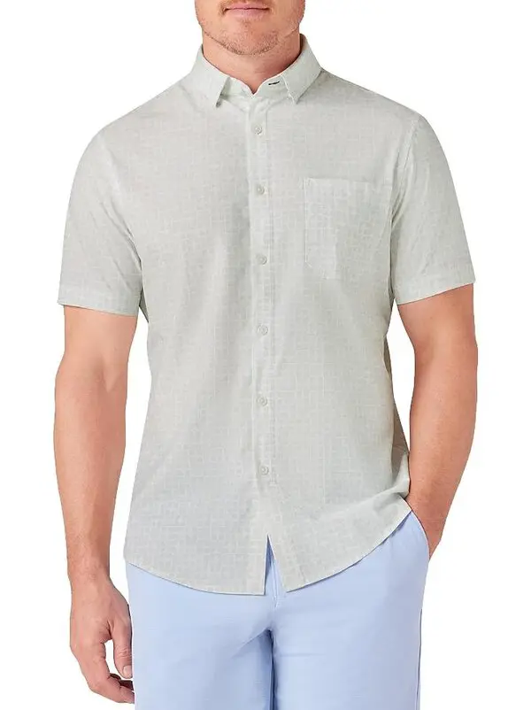 Mizzen+main Leeward Short Sleeve Dress Shirt - Aluminum Gradient