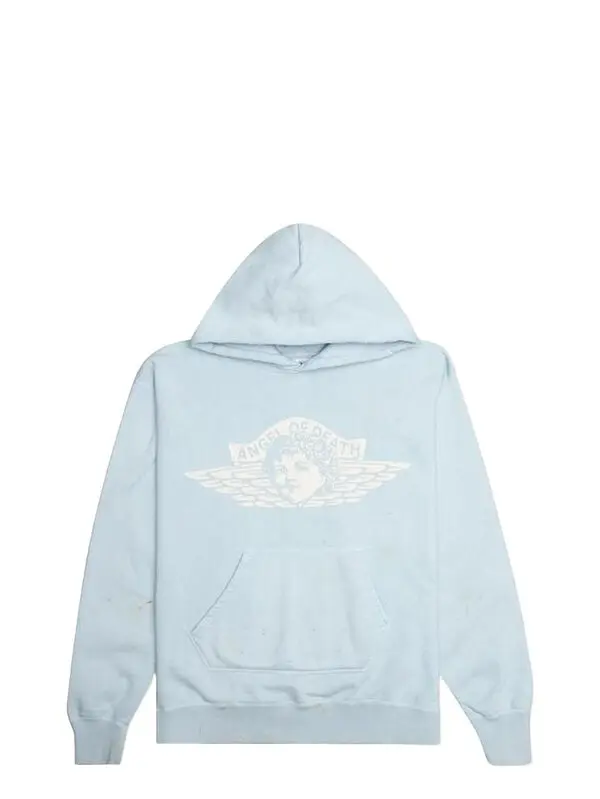 SAINT MICHAEL Angel Graphic Hoodie - Blue