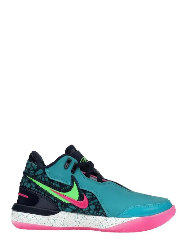 Nike Zoom Lebron Nxxt Gen Ampd South Beach Sneakers - Dusty Cactus/green Strike/midnight Navy Blue