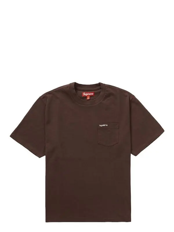 Supreme Short Sleeve Pocket Tee Shirt - Brown
