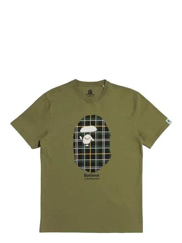 A BATHING APE X Barbour Tee Shirt - Green