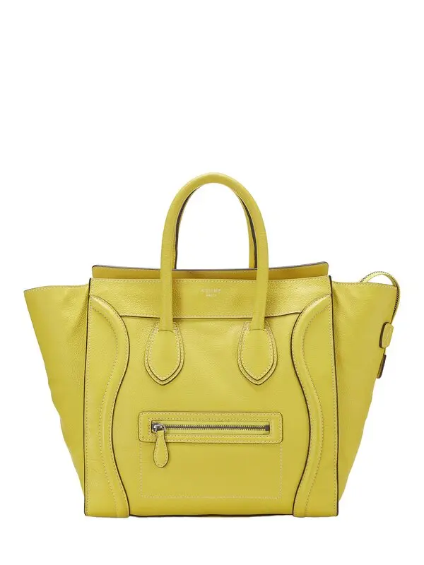 Celine Calfskin Leather Luggage - Yellow