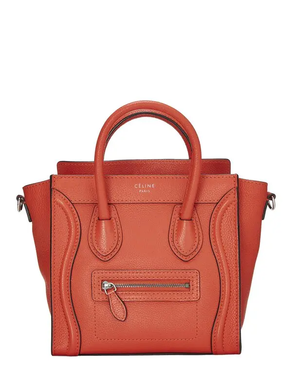 Celine Leather Luggage - Orange