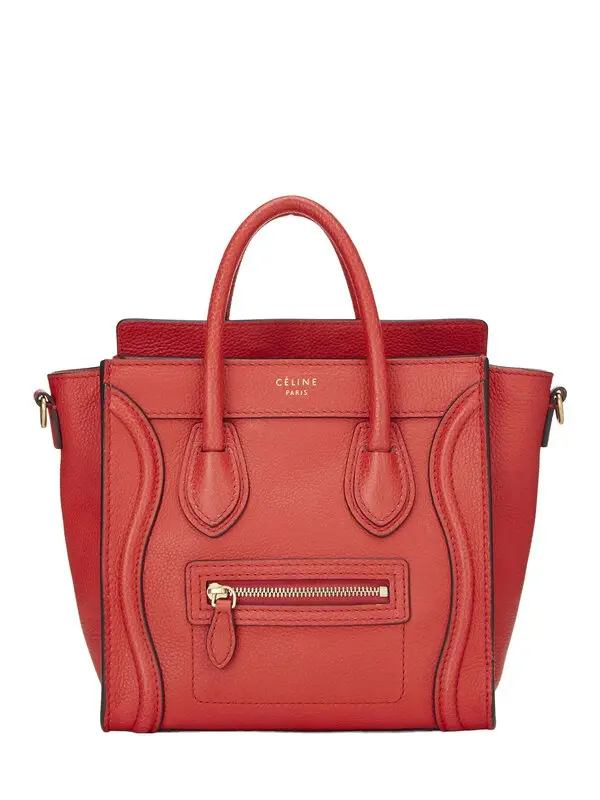 Celine Leather Luggage - Red