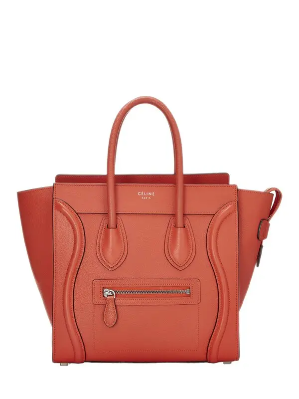 Celine Leather Luggage - Orange
