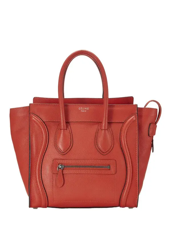 Celine Leather Luggage - Orange