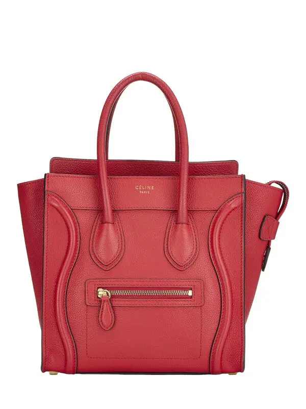 Celine Luggage Tote - Red