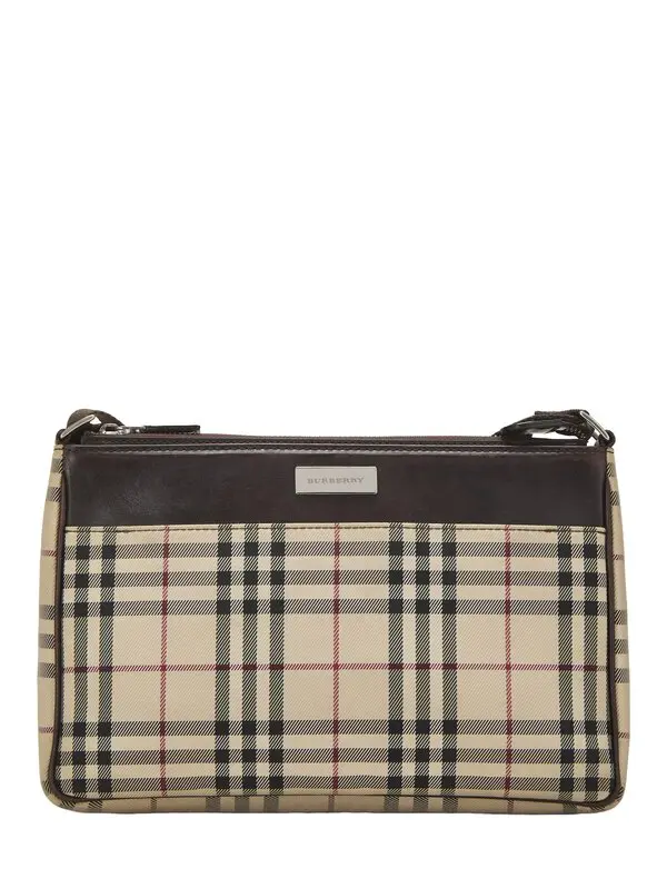 Burberry House Check Jacquard Crossbody - Beige