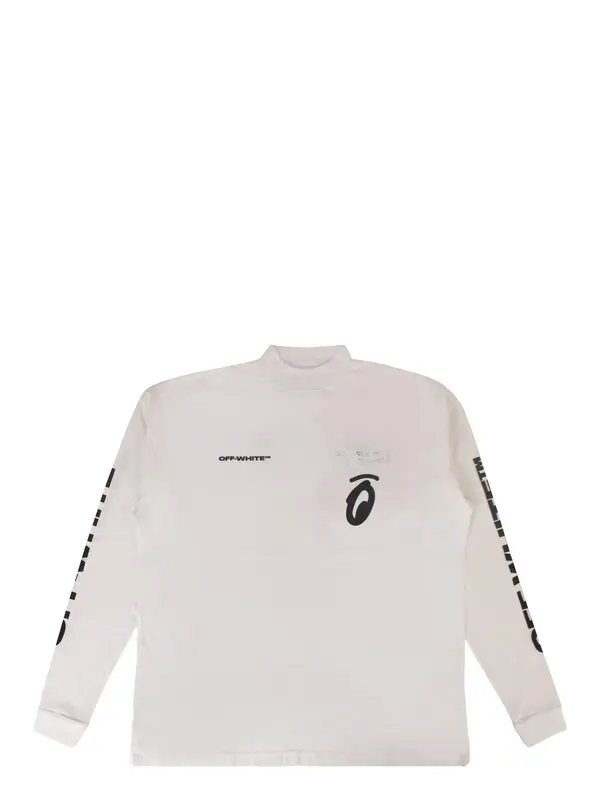Off-White Split Arrow Mock Neck T-shirt - White