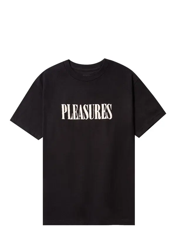 PLEASURES Tickle Logo T-shirt - Black