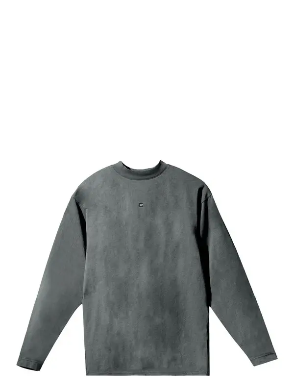 Yeezy Engineered Balenciaga Logo Long-sleeve Tee 'dark - Green