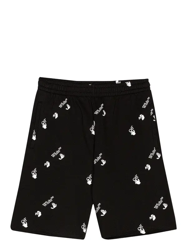 Off-White Logo Allover Sweatshorts - Black