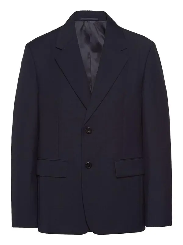 Prada Mohair Blend Jacket - Blue