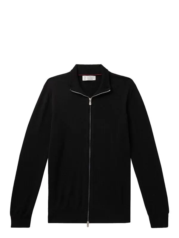 Brunello Cucinelli Zip-up Cardigan - Black