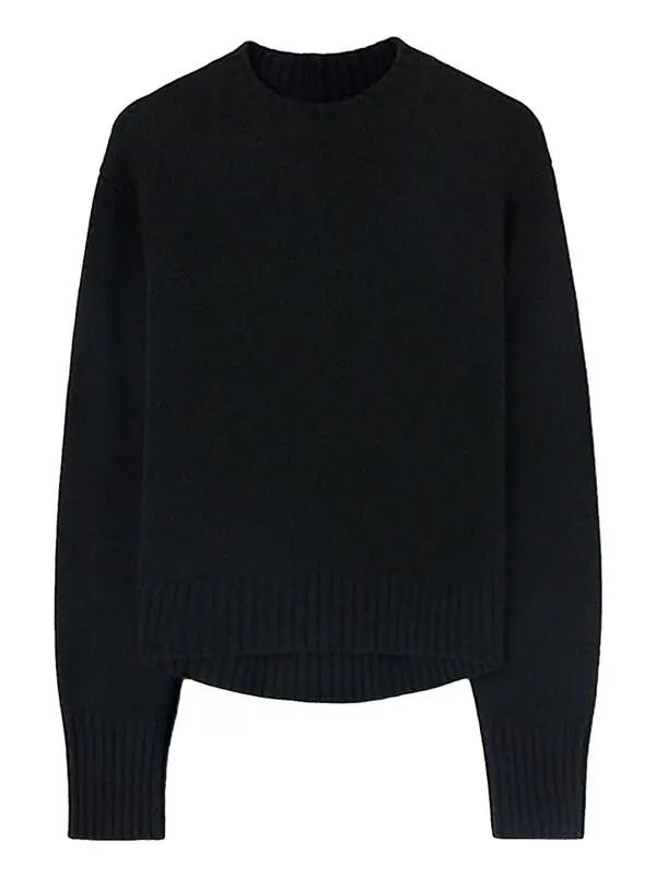 JIL SANDER Long-sleeved Cashmere Sweater - Black