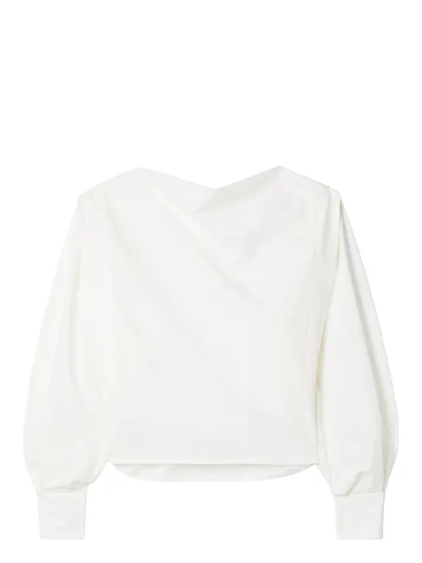 SALON 1884 Net Sustain Calne Cotton-poplin Blouse - White