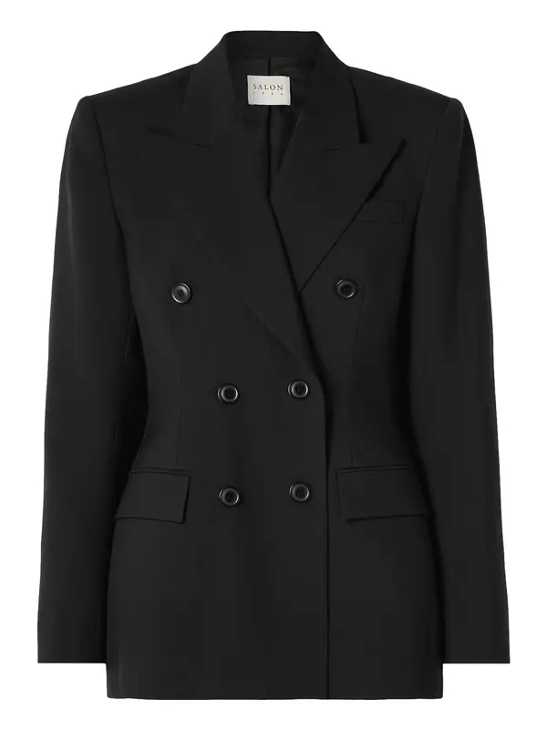 SALON 1884 Milles Double-breasted Blazer - Black