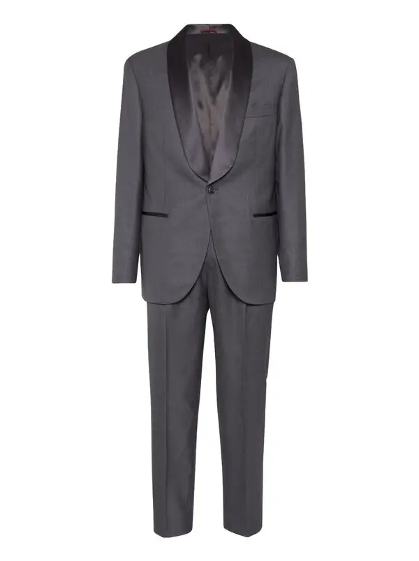 Brunello Cucinelli Single-breasted Wool Suit - Grey