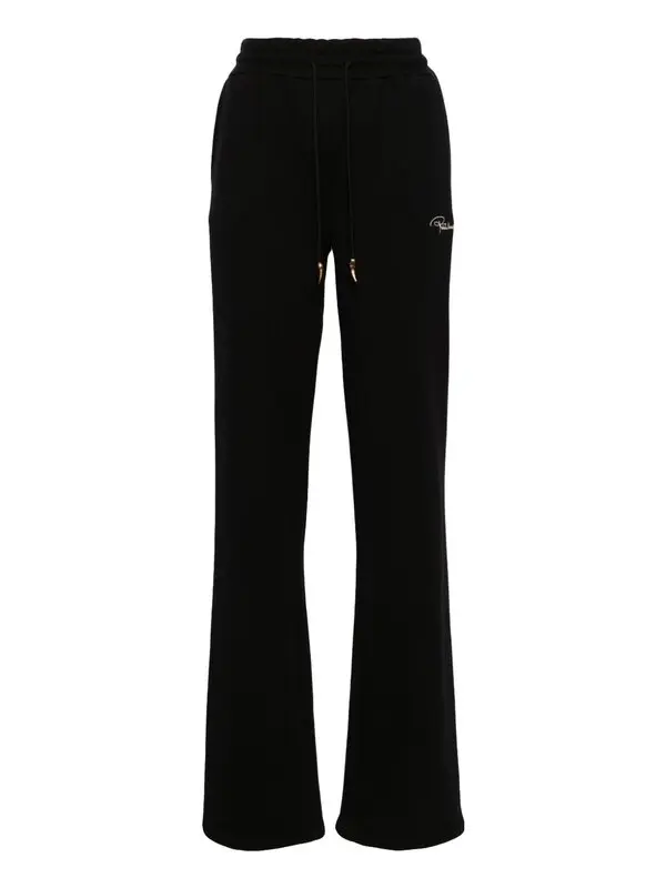 Roberto Cavalli Logo-embroidered Track Pants - Black