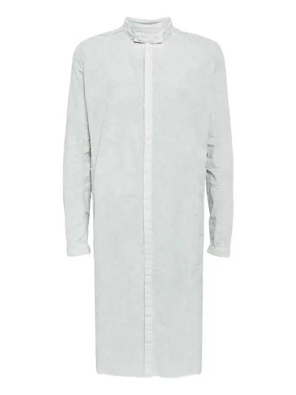 Boris Bidjan Saberi Cotton-linen Long Shirt - Blue