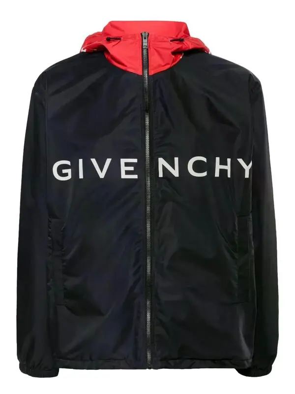 Givenchy Logo-print Hooded Jacket - Blue