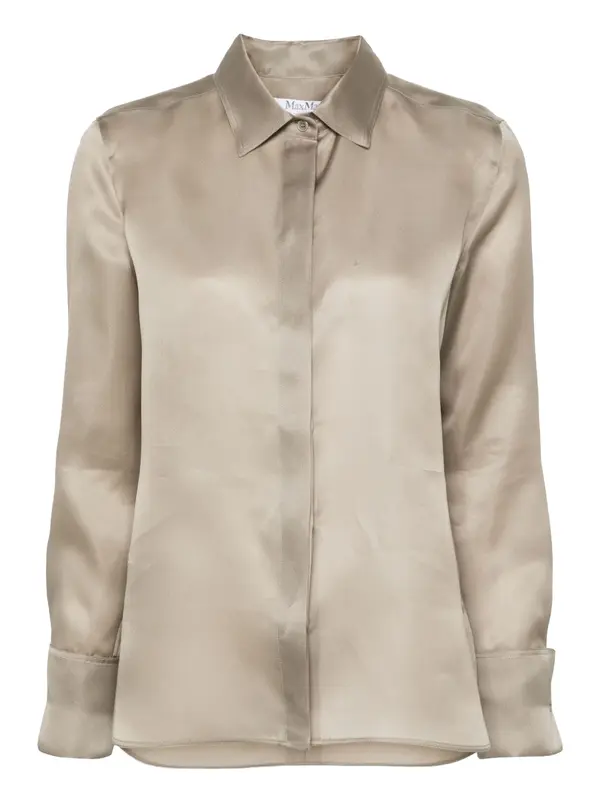 Max Mara Nola Silk Shirt - Green