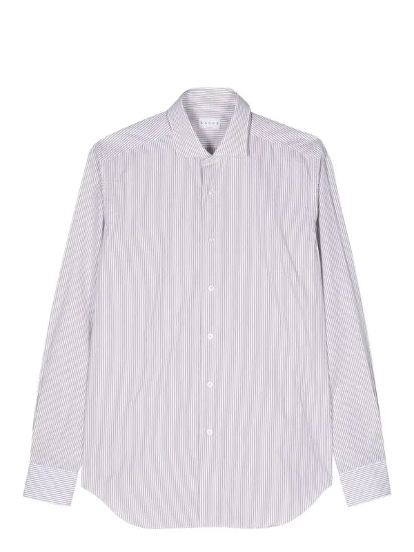XACUS Striped Poplin Shirt - White