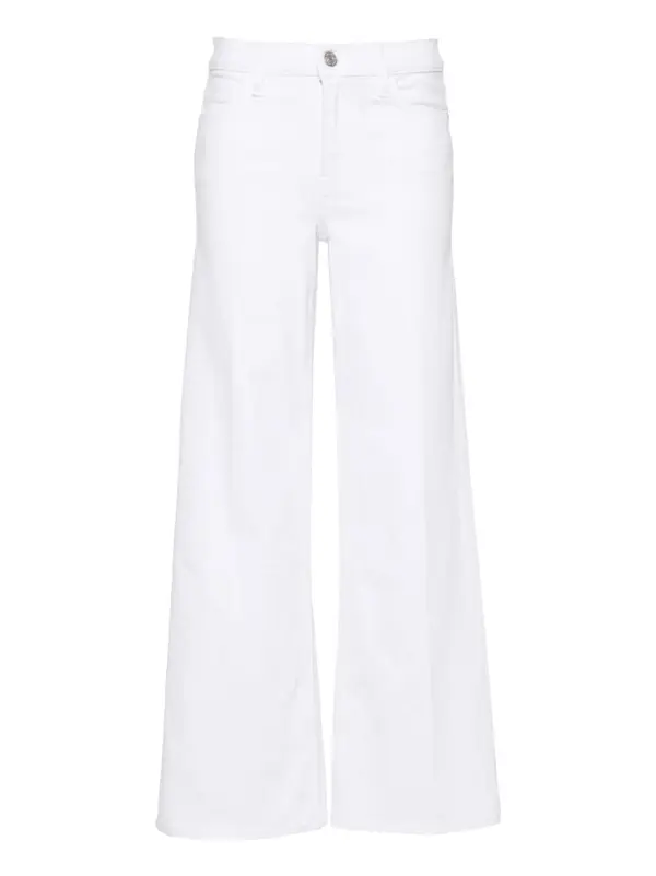 FRAME Le Slim Palazzo High-rise Wide-leg Jeans - White