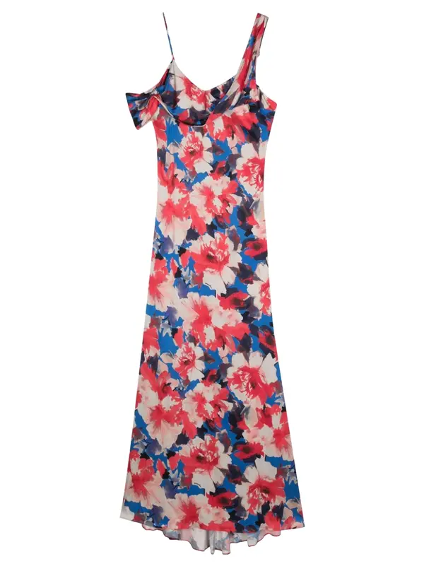 Patrizia Pepe Floral-print Maxi Dress - Blue