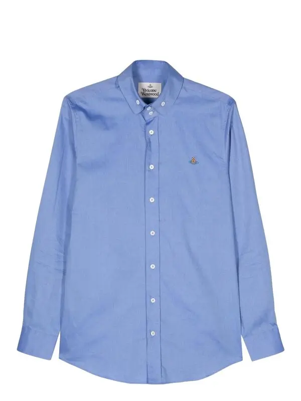VIVIENNE WESTWOOD Orb-embroidered Shirt - Blue