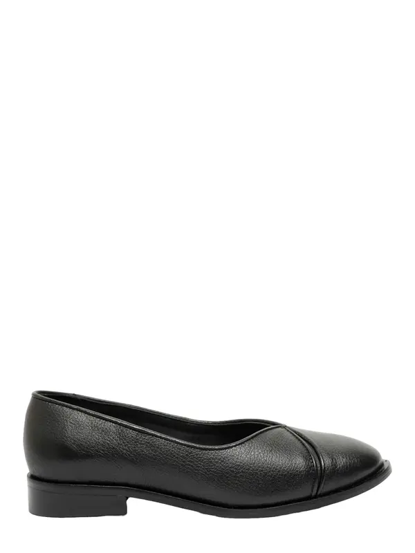 STUDIO CHOFAKIAN Leather Ballerina Shoes - Black