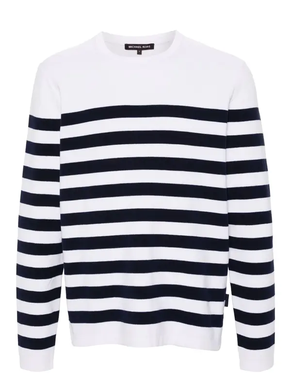 Michael Kors Striped Cotton Jumper - White