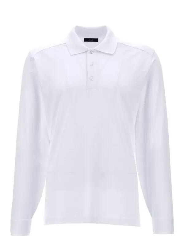 FAY Logo-embroidered Cotton Polo Shirt - White