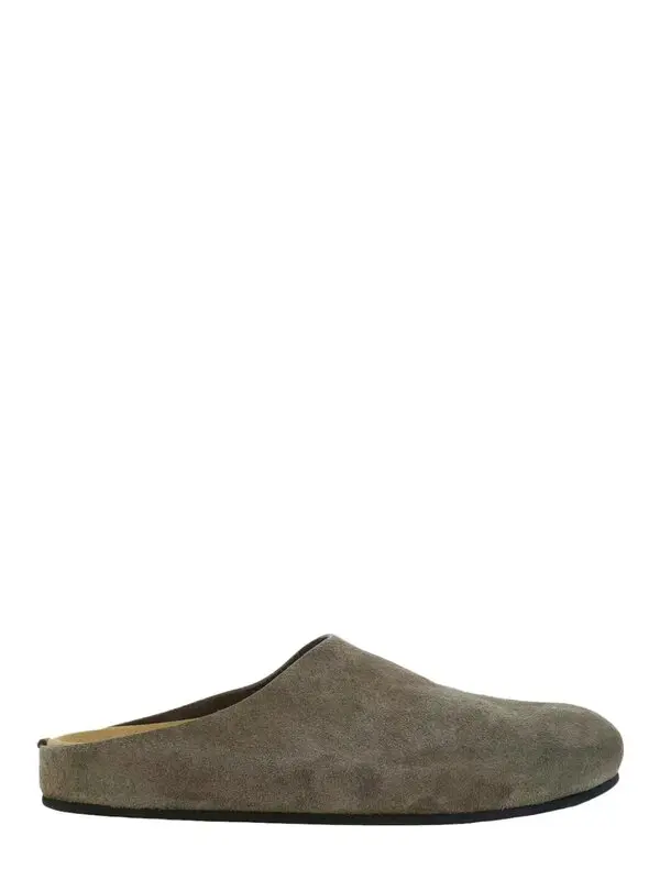 THE ROW Hugo Suede Slippers - Brown