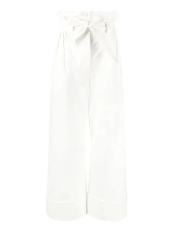 Max Mara Paper-bag Waist Trousers - White