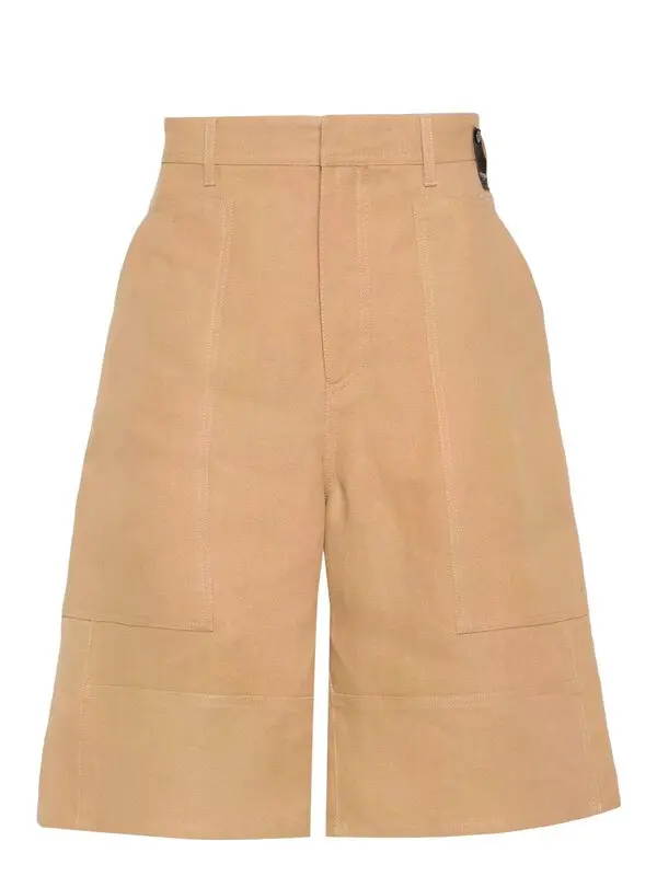 Fendi Canvas Bermuda Shorts - Neutrals