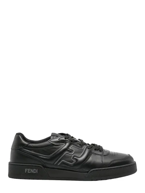 Fendi Match Leather Sneakers - Black