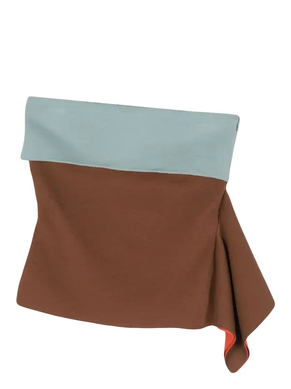 Fendi Draped Asymmetric Mini Skirt - Blue