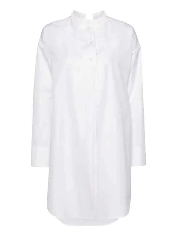 Givenchy Stand-up Collar Mini Shirt Dress - White