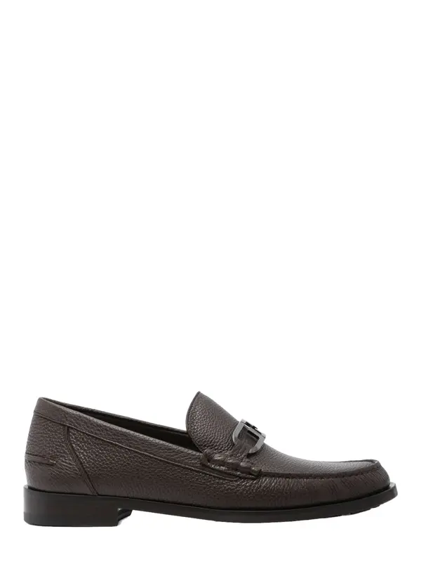Fendi O’lock Leather Loafers - Brown
