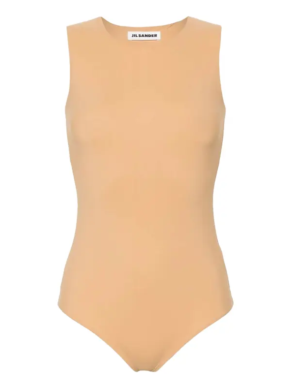 JIL SANDER Round-neck Sleeveless Bodysuit - Neutrals