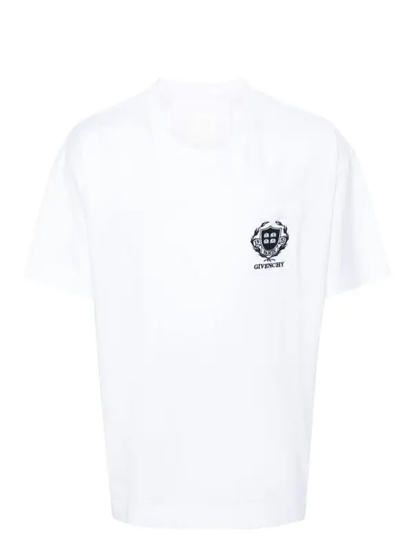 Givenchy Logo-embroidered Cotton T-shirt - White