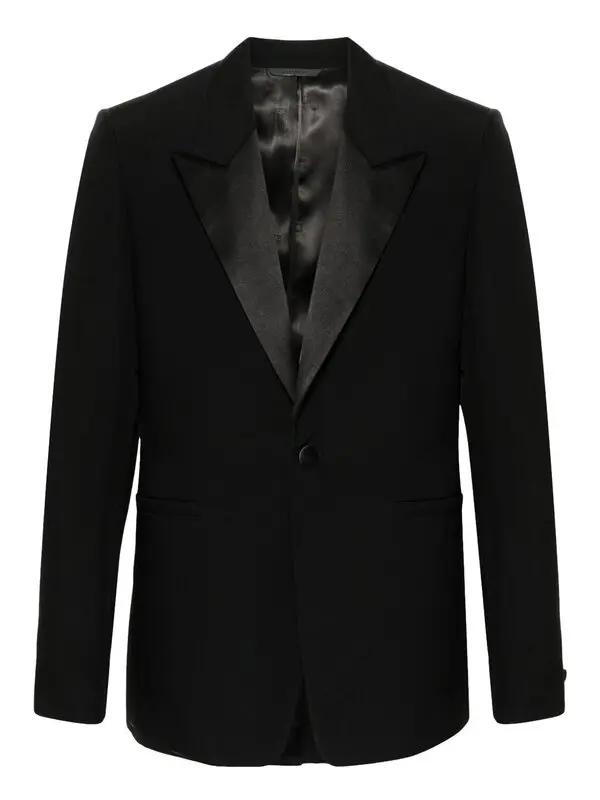 Givenchy Peak-lapel Single-breasted Wool Blazer - Black