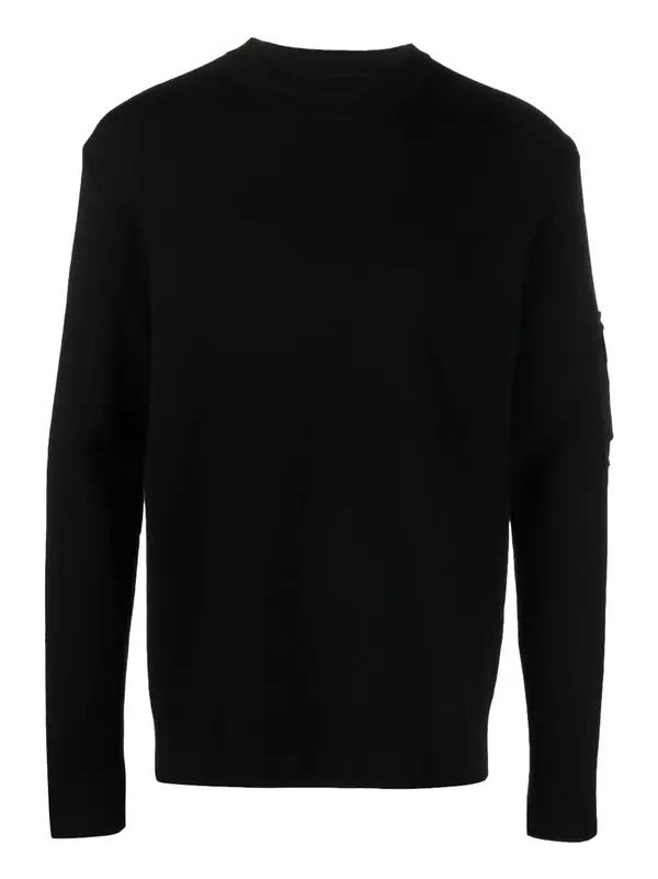 Givenchy Pocket-appliqué Wool Jumper - Black