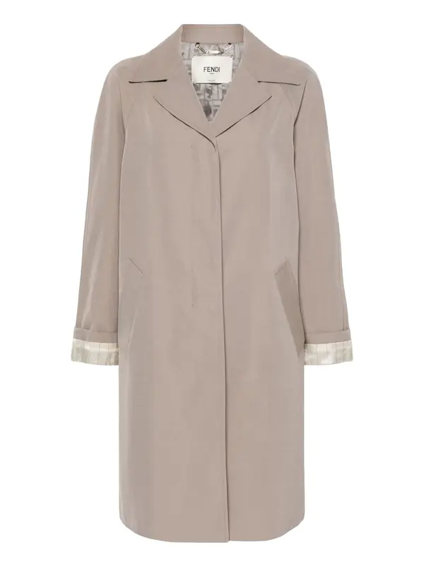 Fendi Ff-motif Trench Coat - Neutrals