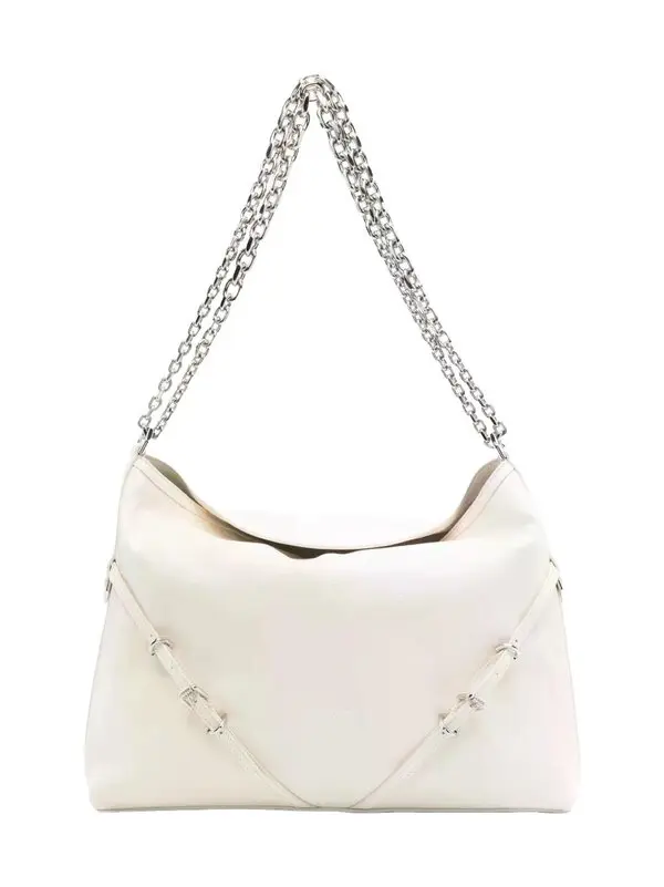Givenchy Medium Voyou Leather Shoulder Bag - Neutrals