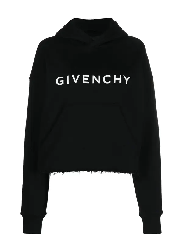 Givenchy Cotton Logo-print Hoodie - Black