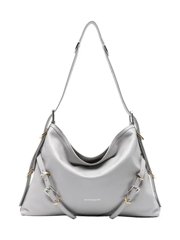 Givenchy Voyou Leather Shoulder Bag - Grey